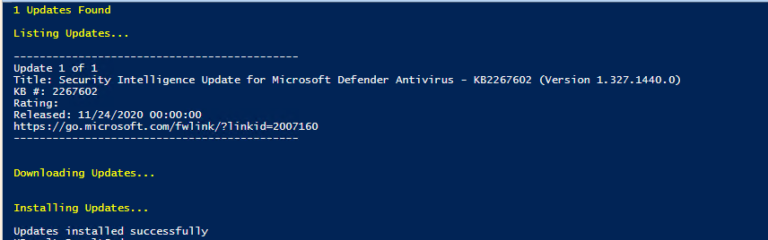 Windows Updates Powershell Script Thedxt