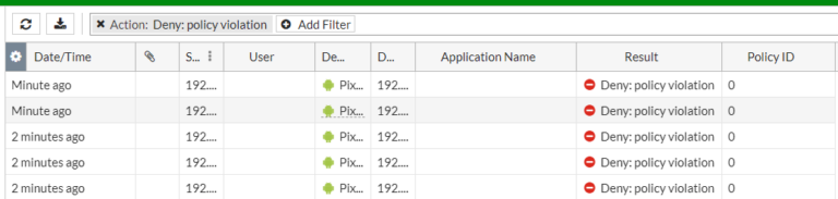 FortiGate Deny Logs - theDXT