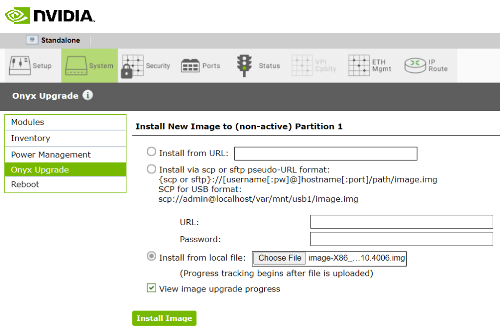 Onyx (MLNX-OS) Upgrade - theDXT
