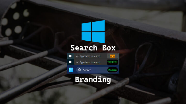 Windows Search Box Company Branding - theDXT