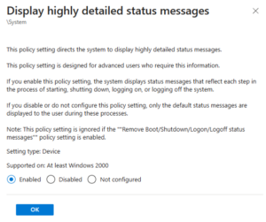 Windows Verbose Status - theDXT