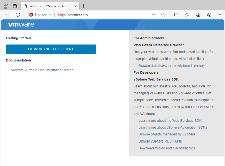 Install VMware vCenter - theDXT