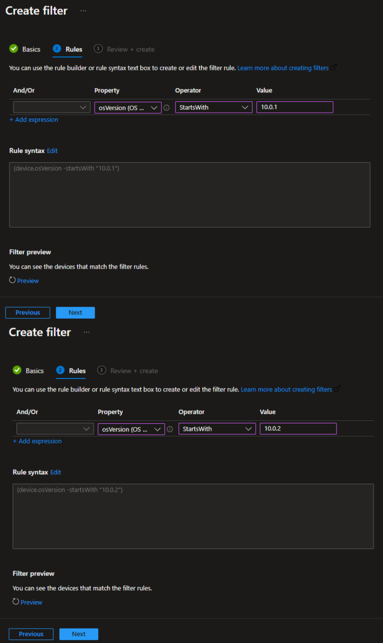 Intune Device Filters - theDXT