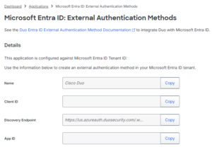 Entra ID External Authentication Methods with Duo - theDXT
