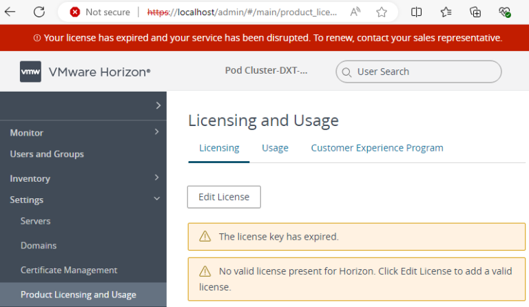 Omnissa Horizon Term License Expiry - theDXT