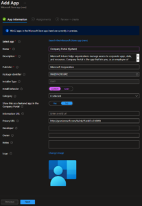 Intune Deploy Company Portal for Windows - theDXT