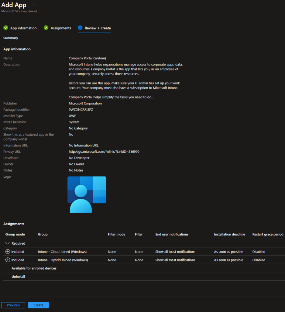 Intune Deploy Company Portal for Windows - theDXT