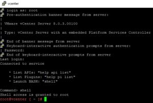VMware vCenter Disable Root Password Expiry - theDXT