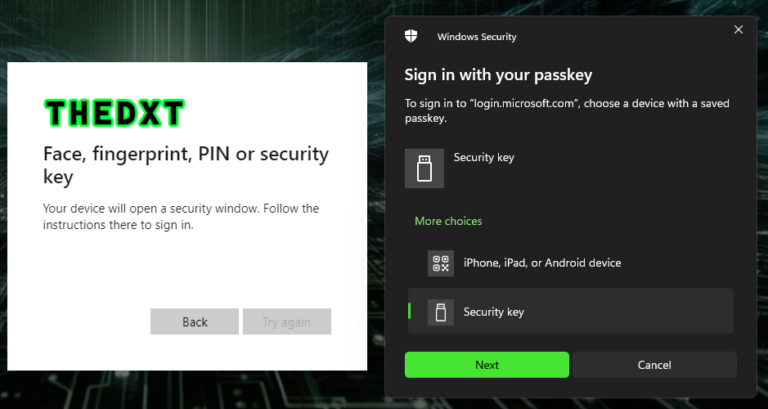 Microsoft 365 Passkey Setup - theDXT