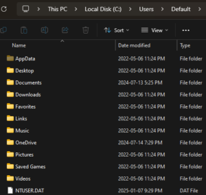 Windows Default User Profile - theDXT