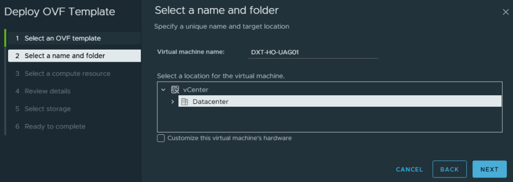 Deploy Omnissa UAG on VMware vCenter - theDXT